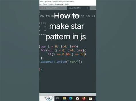 How to make star ⭐ pattern in javascript #js #javascript #starpatterns #code - YouTube