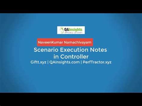 Learn LoadRunner Series 40 Scenario Execution Notes In Controller
