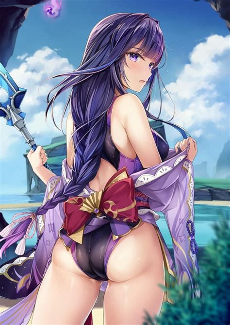 Swimsuit Raiden Genshin Impact Ranimebooty