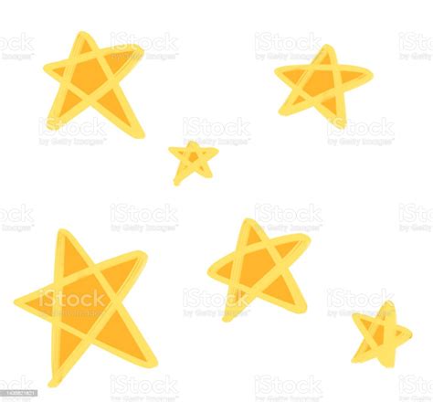 별 낙서 자유형 스케치 그리기 모양 양식 밤하늘 빛나는 예술의 Abstrct 요소 검은색에 대한 스톡 벡터 아트 및 기타 이미지