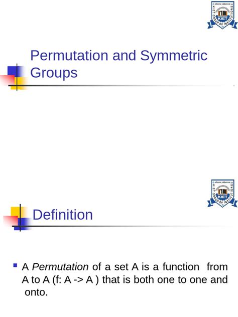 Permutation Symmetric Group And Group Homomorphism Pdf Permutation Functions And Mappings