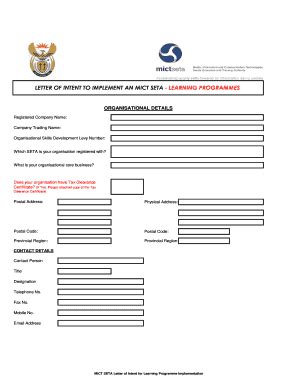Qcto Letter Of Intent Fill Online Printable Fillable Blank PdfFiller