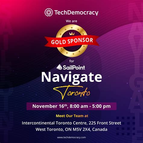 Techdemocracy On Linkedin Techdemocracy Sailpointnavigate Goldsponsor Identitysecurity…
