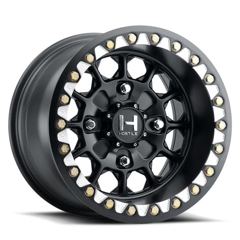 Hostile H325 Prismo Asphalt Utv Wheel With Beadlock Satin Black