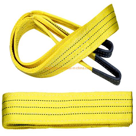 Polyester Flat Eye Lifting Sling Nylon Webbing Sling Lifting Belt And