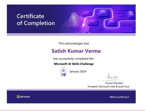 Satish Kumar Verma On Linkedin Microsoftai Microsoftcertification