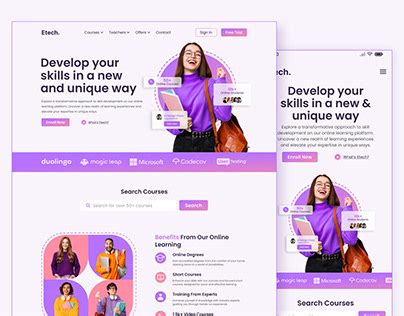 E Learning Website Projects Photos Videos Logos Illustrations And Branding Behance