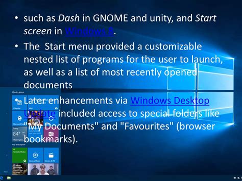 Desktop Startmenu Task Bar PPTX Operating Systems Computer Software And Applications