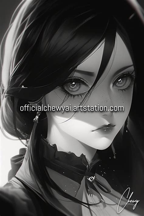 Artstation Monochrome Anime Girls Artworks