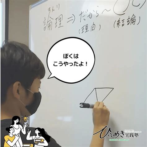 なぜそう感じたのかな？頭の中の論理を書き出そう！ ひらめき実践塾
