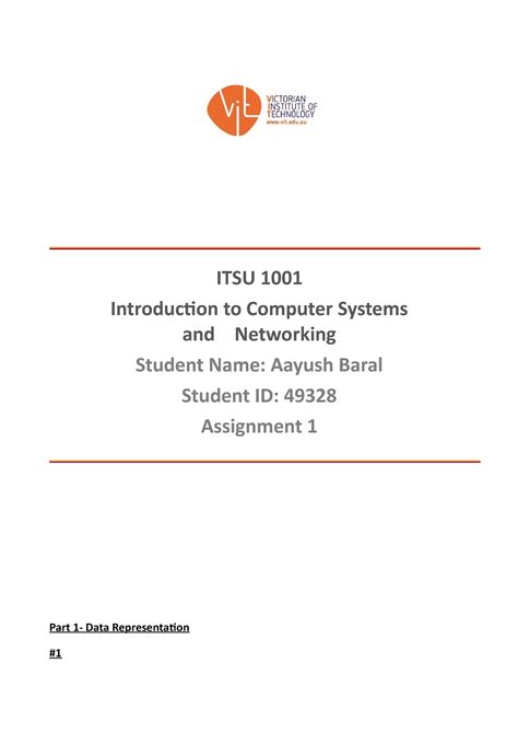 Assignment Introduction To Computer System And Technology Itsu 1001