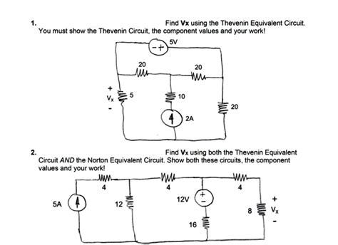 Solved Find Vx Using The Thevenin Equivalent Circuit You Chegg Com