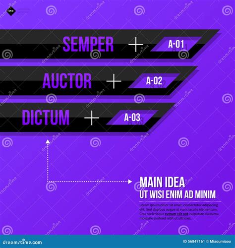 Vector Chart Template With Horizontal Elements Stock Vector
