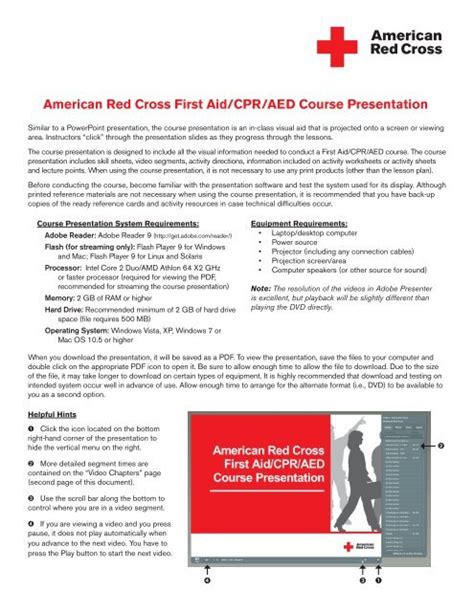 American Red Cross First Aidcpraed Course Instructors Corner