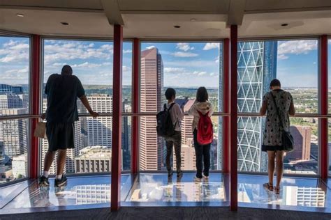 Experience The Calgary Tower Observation Deck With 360 Degree Views And A Glass Floor Walkway