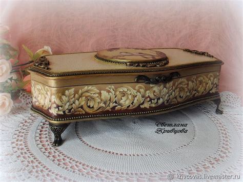 Шкатулки ручной работы Шкатулка для украшений декупаж Влюбленные птички Светлана Кривцова