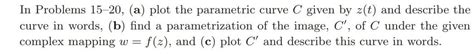 solved in problems 15 20 a plot the parametric curve c