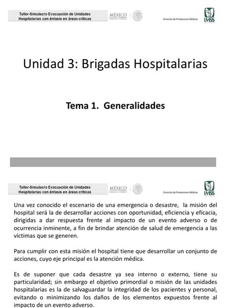 Generalidades De Brigadas Pdf Hospital Emergencia