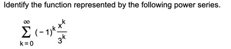 Solved Identify The Function Represented By The Following Chegg