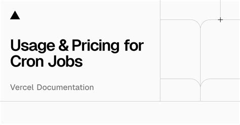 Usage And Pricing For Cron Jobs