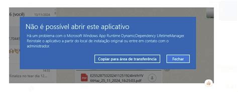 Erro Microsoft Windows App Runtime Dynamicdependency Lifetimemanager