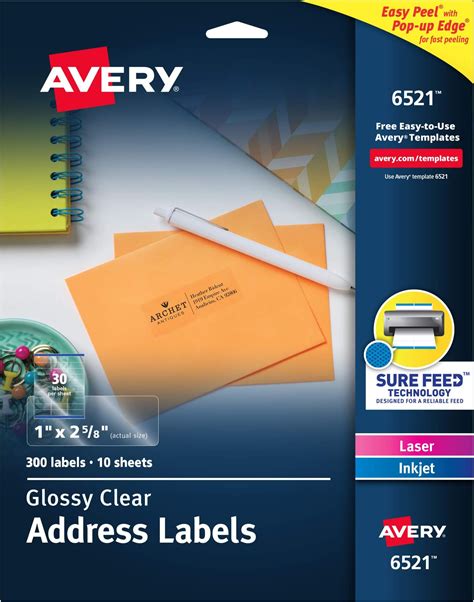Avery Full Sheet Printable Shipping Labels 85 X 11