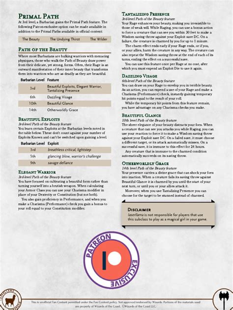 barbarian alternate primal paths pdf copyright license