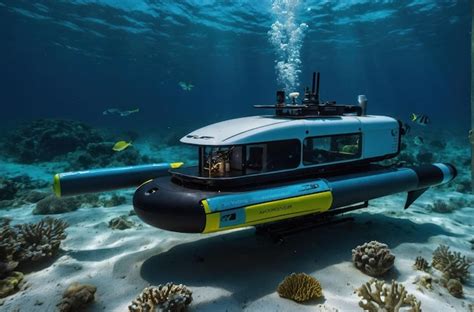 Underwater Drone Exploration Premium Ai Generated Image