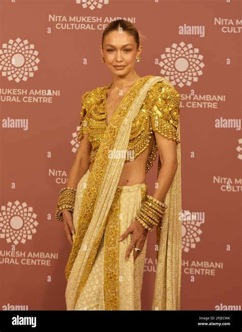 Mumbai India 01st Apr 2023 American Model Gigi Hadid Poses For A