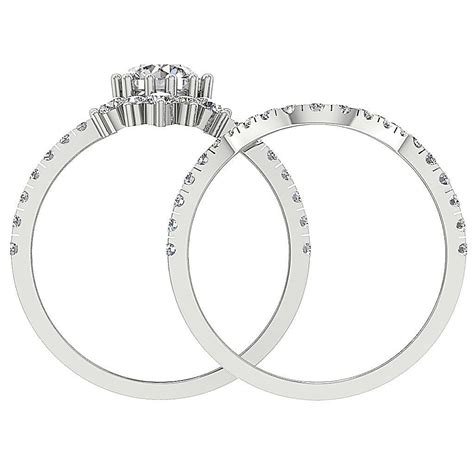 The Milo 14k Solid Gold Designer Wedding Ring Bridal Set