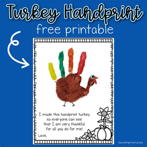Turkey Handprint Craft Template Template Samples