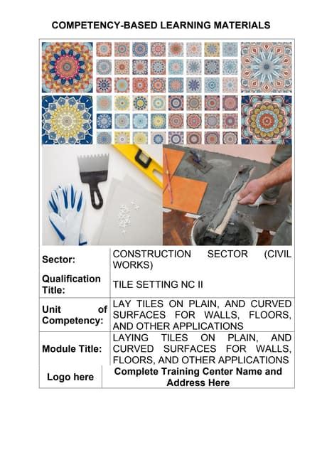 Tile Setting Nc Ii Pdf