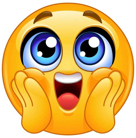 Emoticon Sorprendido Ilustración Del Vector Ilustración De Alegre