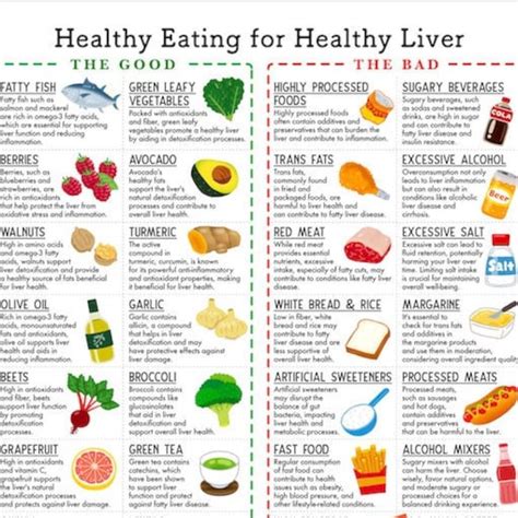 Fatty Liver Meal Chart Etsy Canada