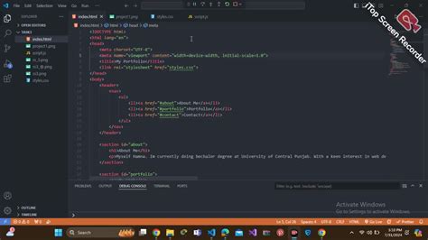 Hamna Bahadur On Linkedin Webdevelopment Portfolio Codealpha