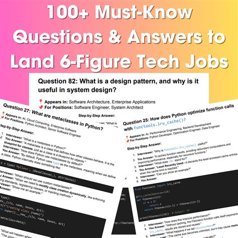 100 python interview questions and answers the guide to your dream tech
