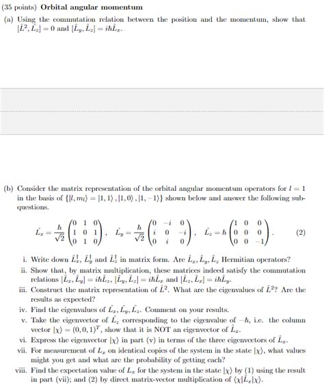 Solved Points Orbital Angular Momentum L Case Chegg