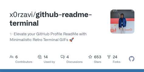 Github X0rzavigithub Readme Terminal Elevate Your Github Profile Readme With Minimalistic