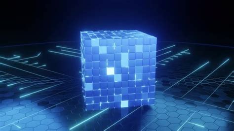 Big Data Cube With Code Inside Cube Backgrounds Motion Graphics Ft