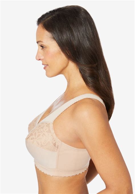 Magic Lift® Cotton Wireless Bra Full Support White Catherines