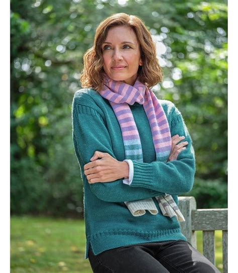 Pastel Stripe Multi Stripe Lambswool Scarf Woolovers Uk