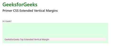 primer css extended vertical margins geeksforgeeks