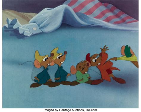 Cinderella Jaq Gus And Mice Production Cel Walt Disney 1950 Lot 96176 Heritage