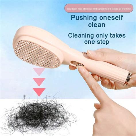 1pc Self Cleaning Anti Static Massage Comb Magic Retractable Comb Self