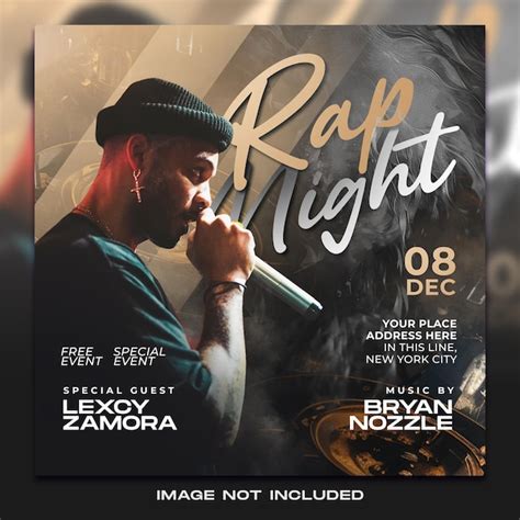 Rap Music Poster Design Premium Psd