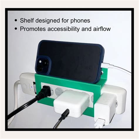 3d Power Strip Wall Bracket Design For 3d Printing Etsy