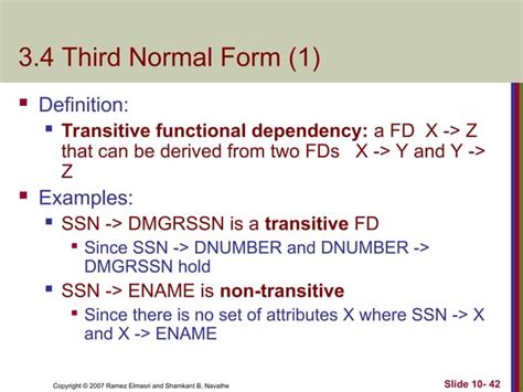 Chapter10in Normalization For Data Base Management System Ppt