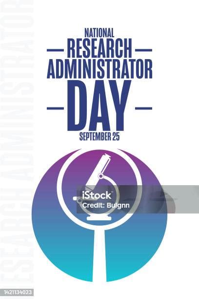 국가 연구 관리자의 날 9월 25일 휴일 개념 배경 배너 카드 텍스트 비문이있는 포스터를위한 템플릿 벡터 Eps10 일러스트레이션 25에 대한 스톡 벡터 아트 및 기타