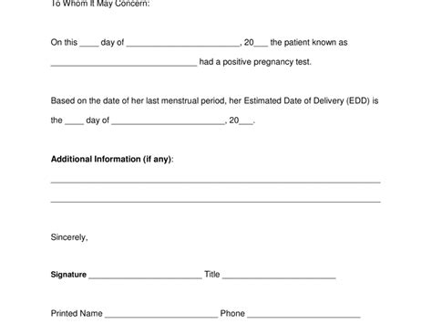 Free Printable Pregnancy Verification Forms Printable Templates Hub