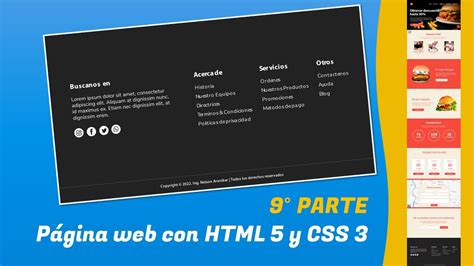Pagina web con HTML y CSS Sección YouTube